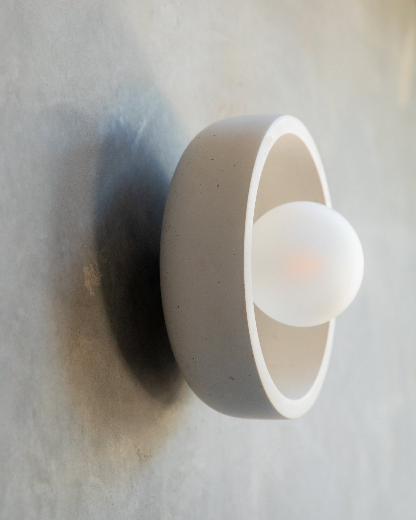 Medium Wide Bowl Concrete Wall Light – Lighting Collective